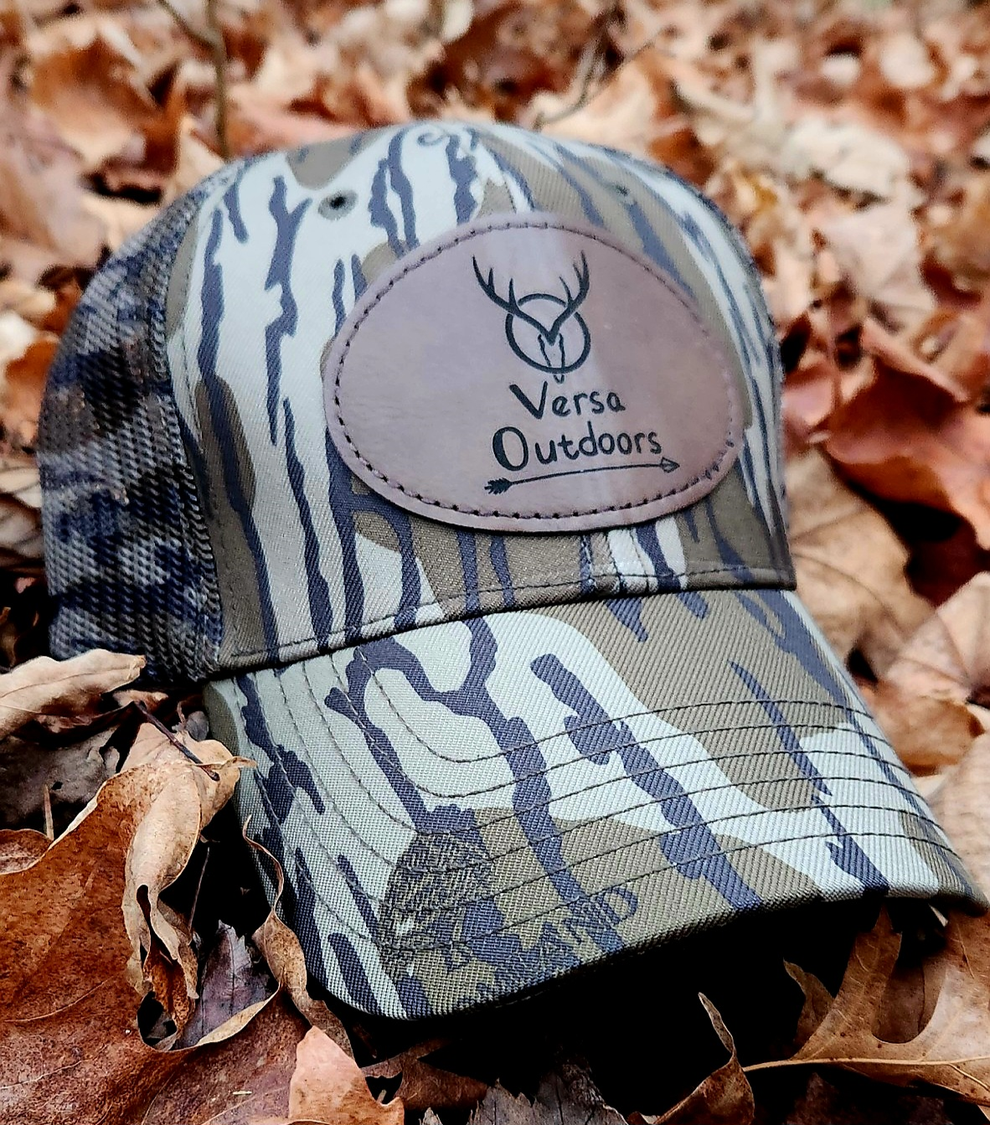 Versa Outdoors Logo Cap in Mossy Oak Bottomland Camo (MESH and SOLID p ...